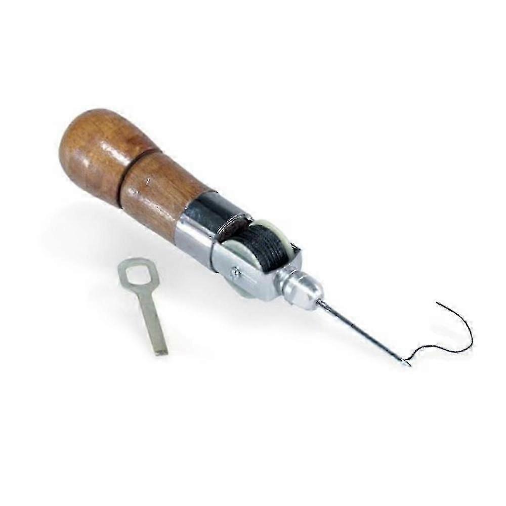 Leather Sewing Kit With 2 Needles Manual Stitcher With Wooden Handle ...