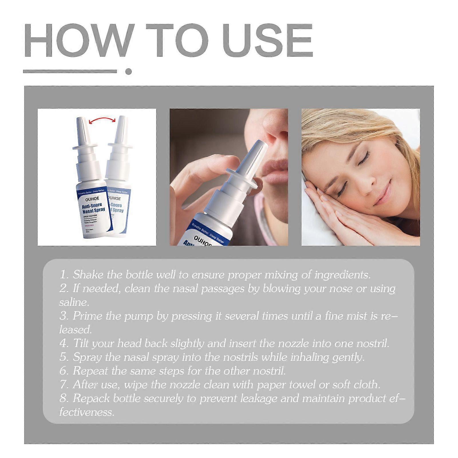 Anti-Snoring Nasal Spray, Relieve Nasal Congestion Discomfort Stop ...