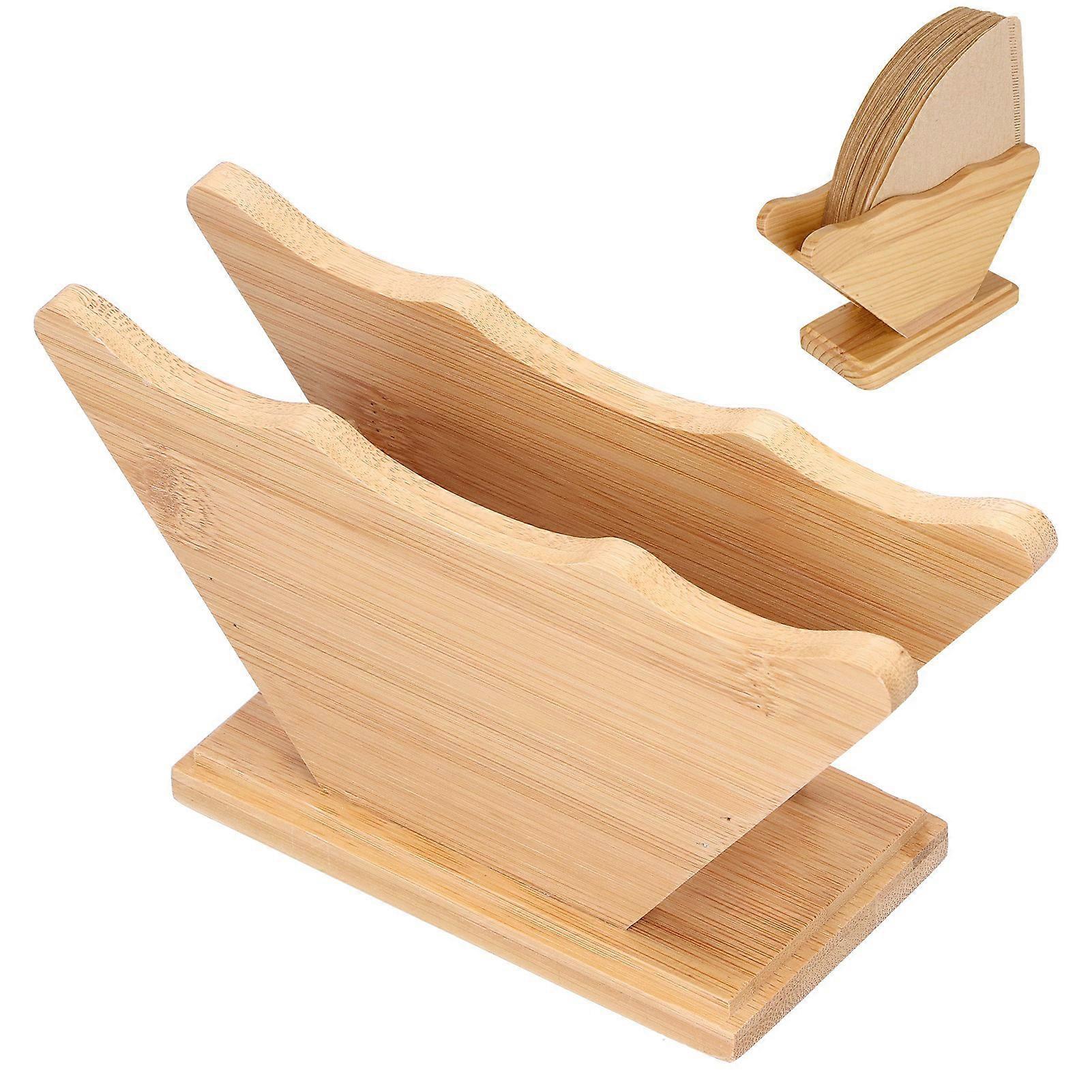 Bamboo Coffee Filter Paper Holder Hand Drip Coffee Filter Paper Storage ...