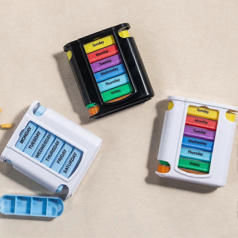 7-Day Pillbox with 4 Compartments, Easy to Carry, Ideal for Accurate ...