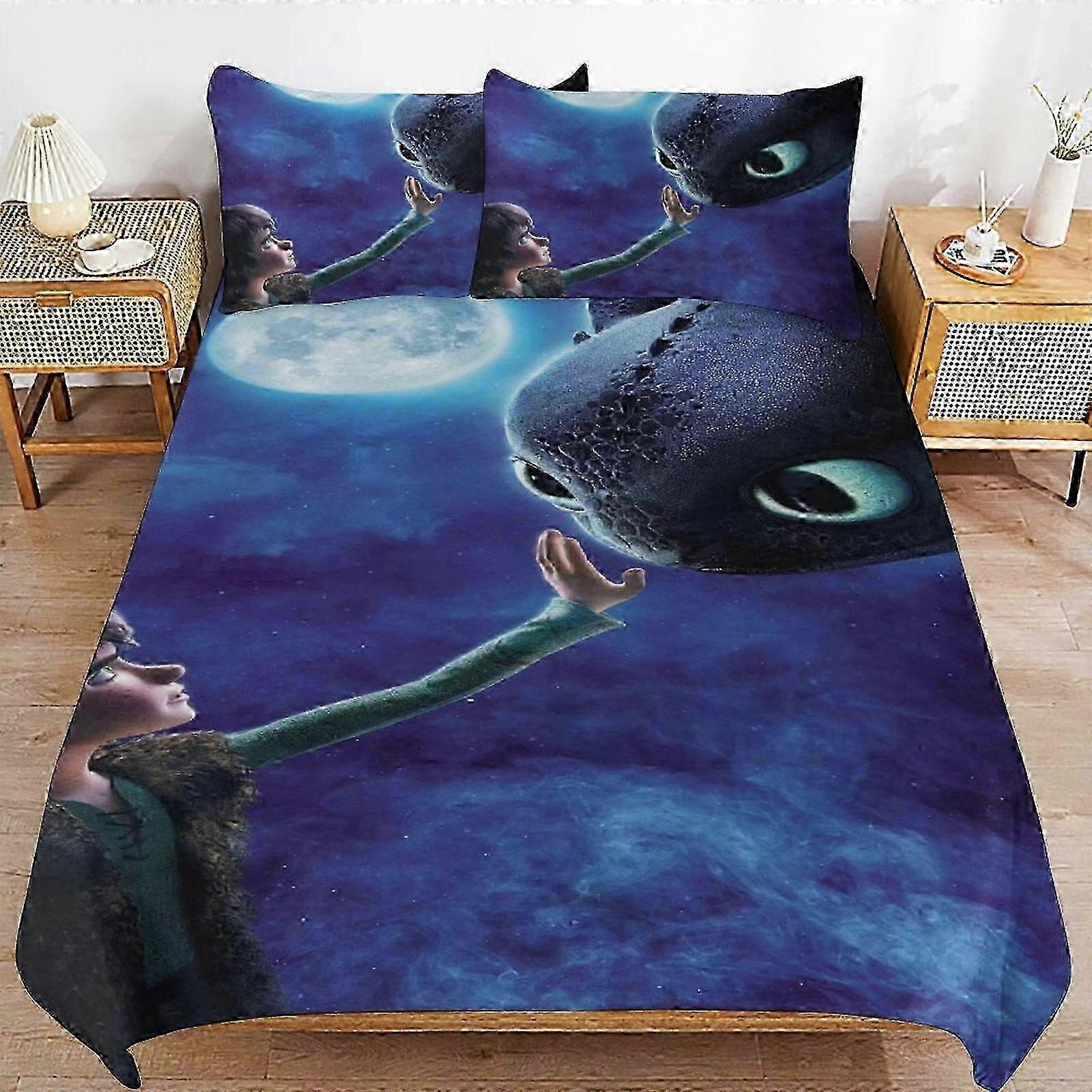 o1280 Bed Sheets How To Train Your Dragon Bed Duvet Cover Microfiber ...
