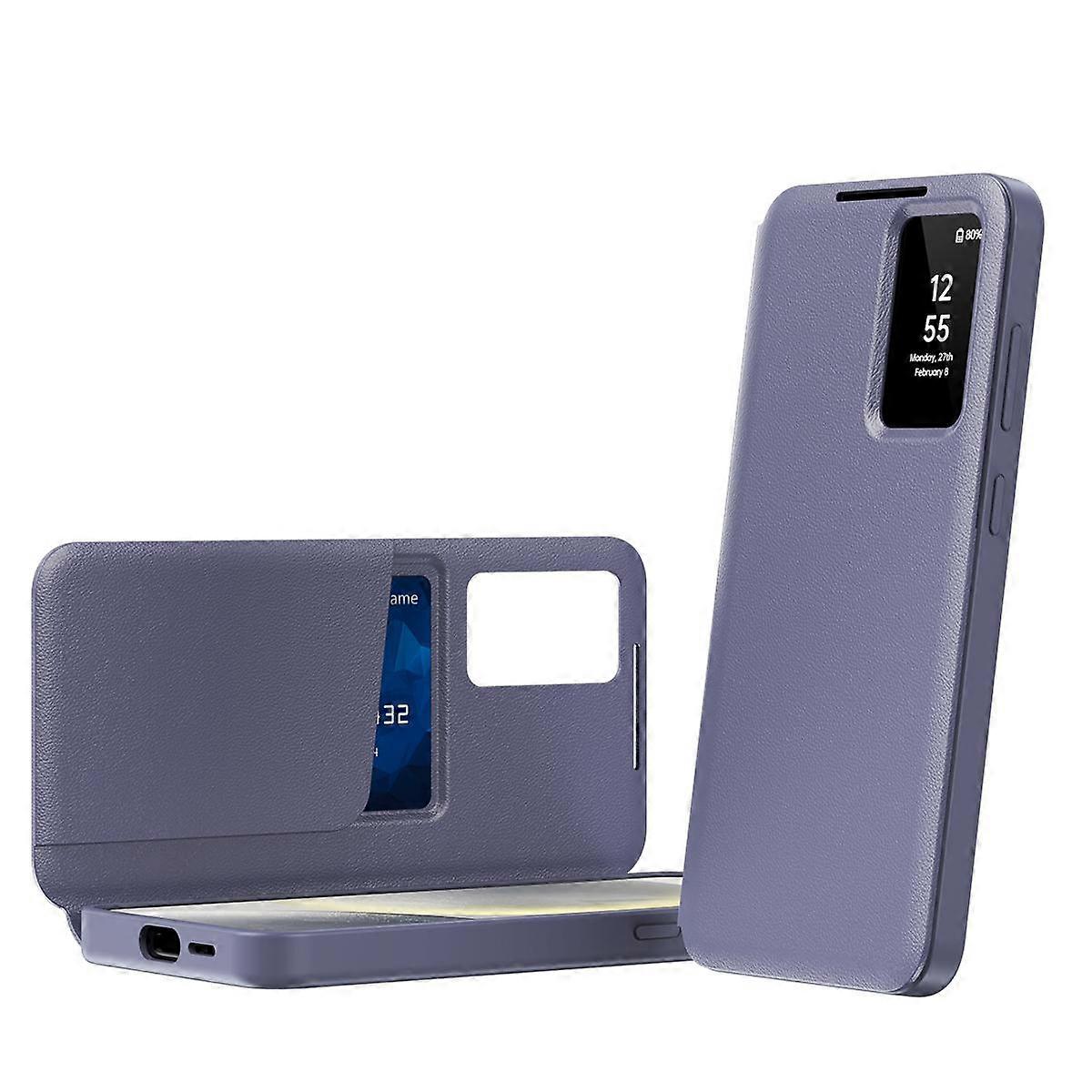 Smart View Window Leather Phone Case with Card Slot | Fruugo UK