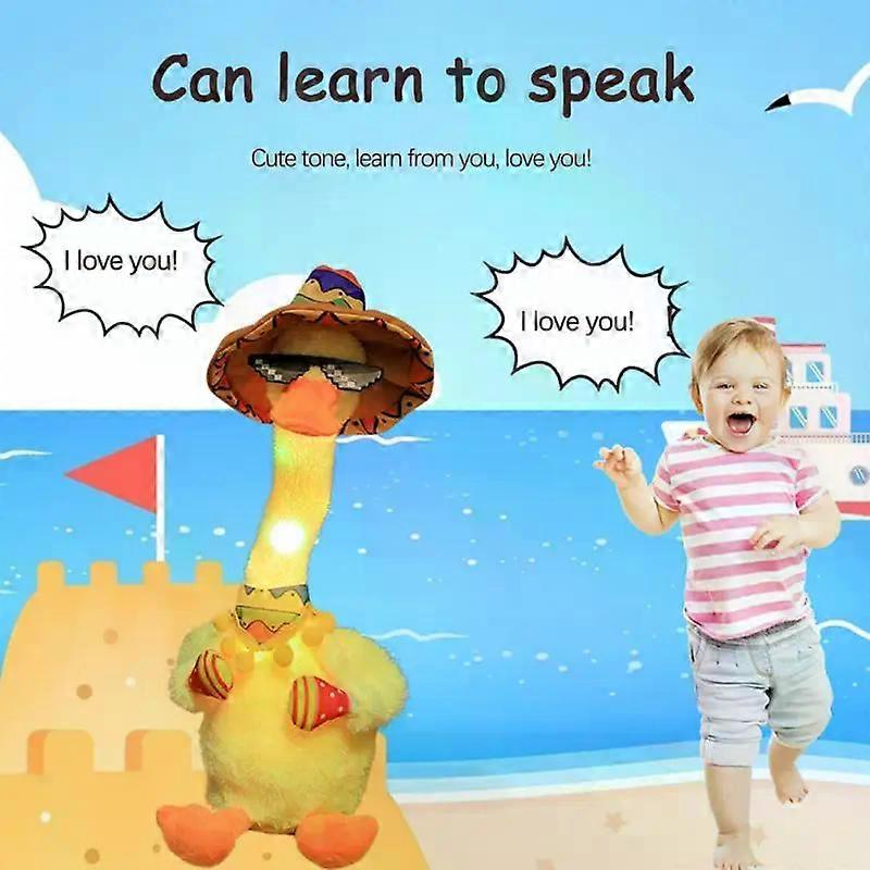 Dance Ducks Toy Plush Duck Doll Toy Repeat Sing Duck Electric Plush Toy ...