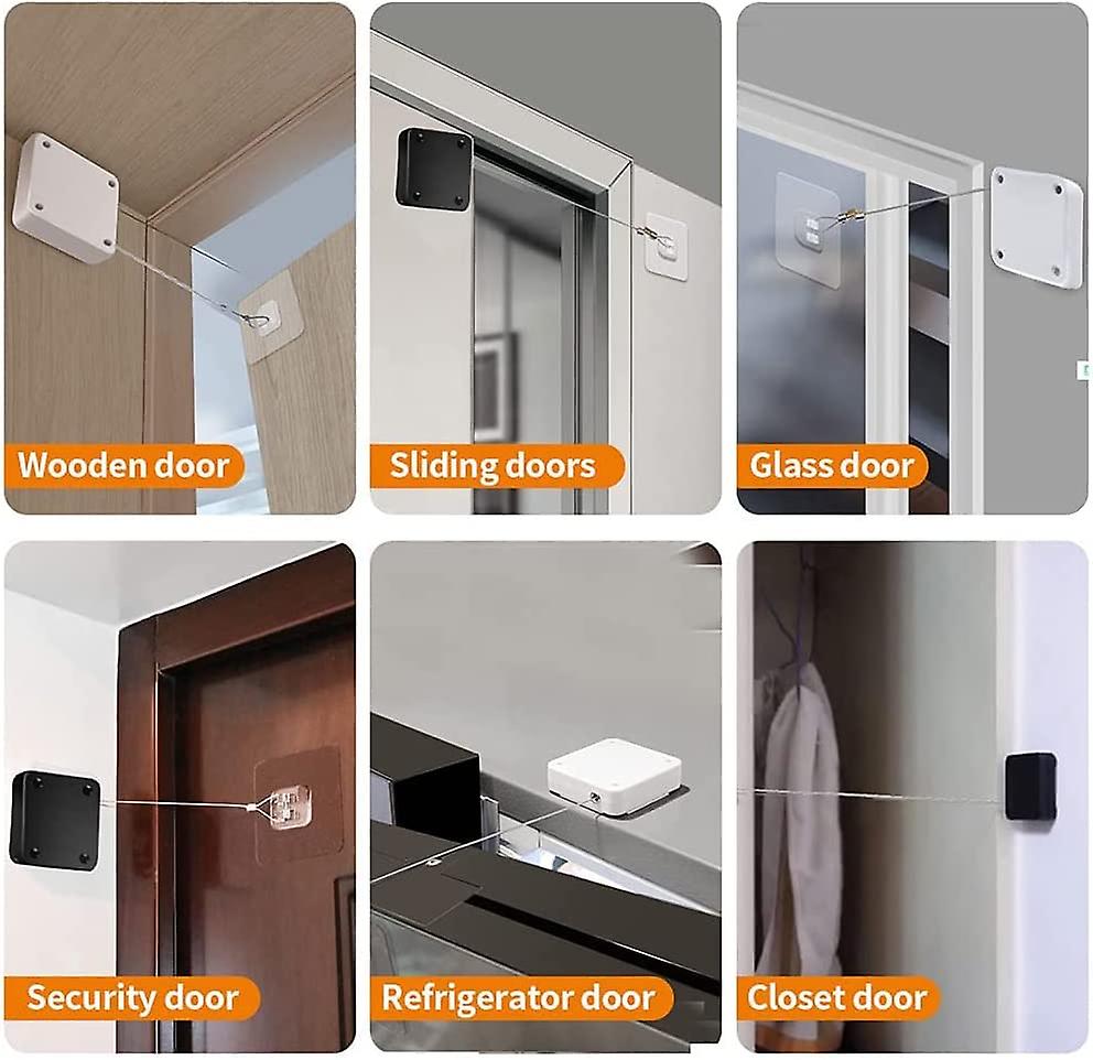 4 Pieces Automatic Door Closer, Automatic Sensor Door Closers With ...