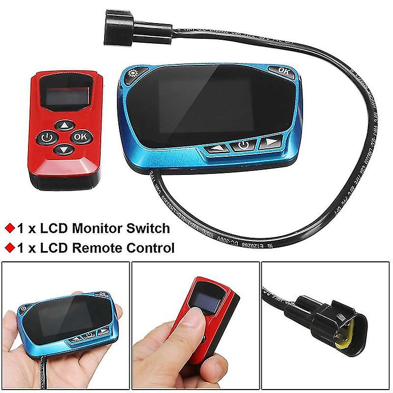 12v / 24v Blue Lcd Monitor Lcd Parking Heater Switch Universal Heating ...