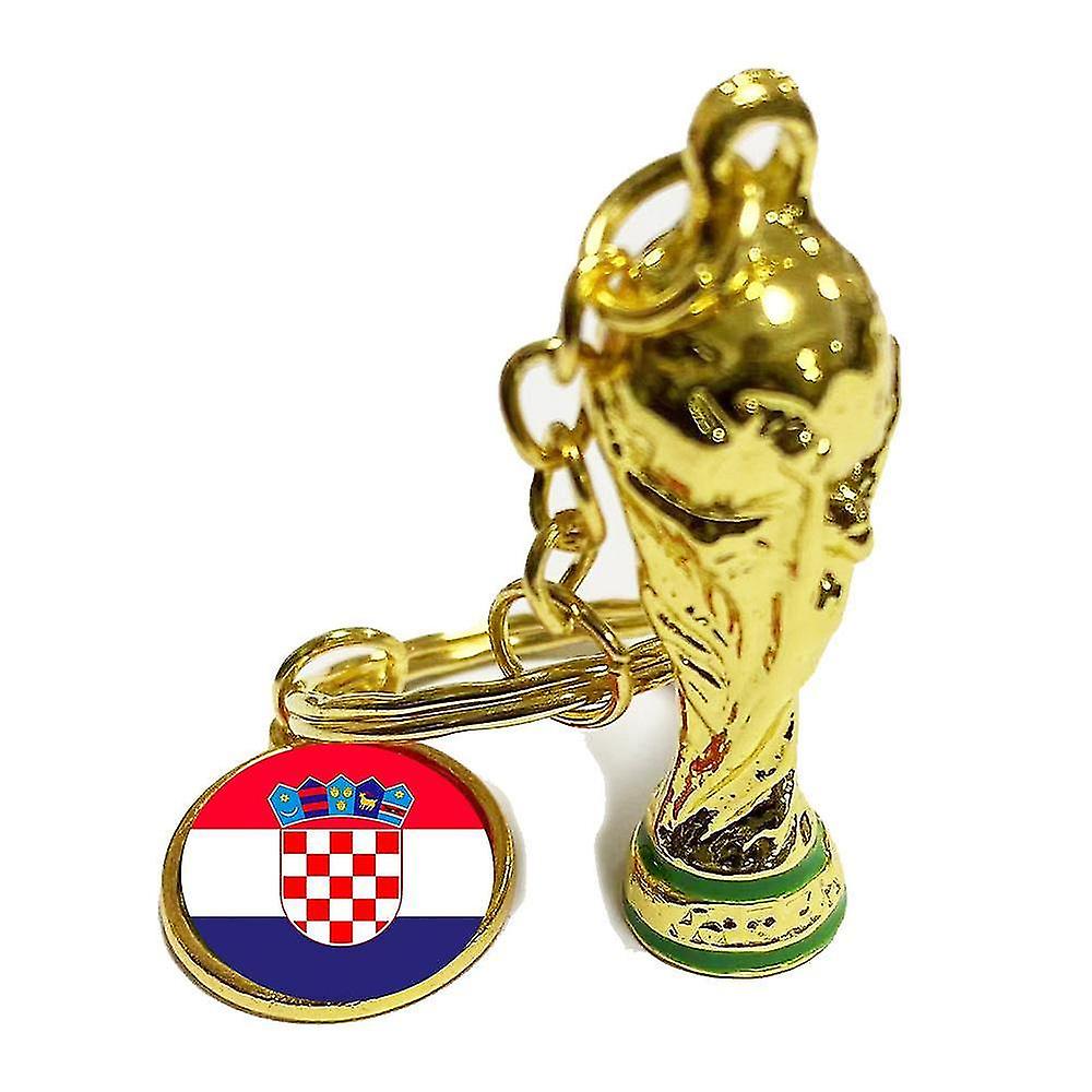 2022 Qatar World Cup Trophy Soccer National Flag Keychains Football ...