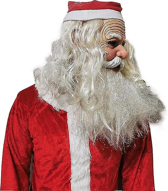 Christmas Santa Claus Mask, Realistic Latex Mask Full Over Head Masks ...