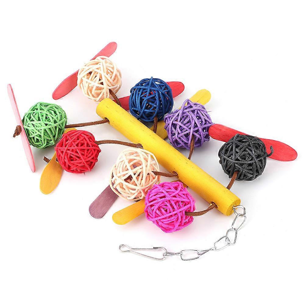 Colorful Sepaktakraw String Pet Parrot Chewing Biting Toy with Hook ...
