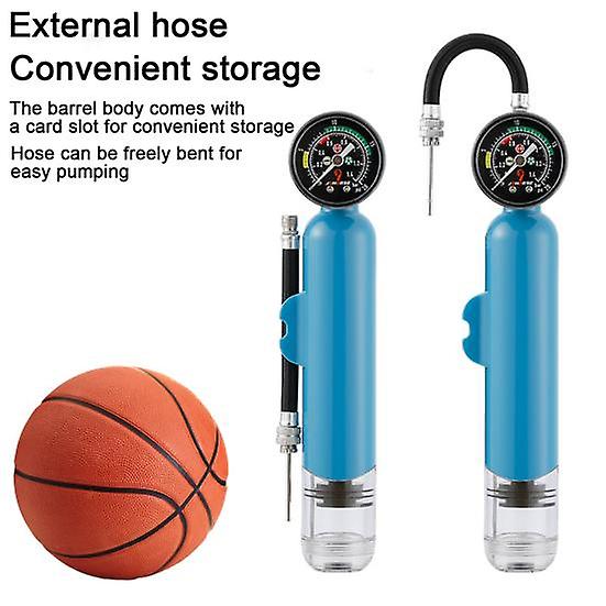 Mini Basketball Inflator with Pressure Gauge Premium Dual Action Ball ...
