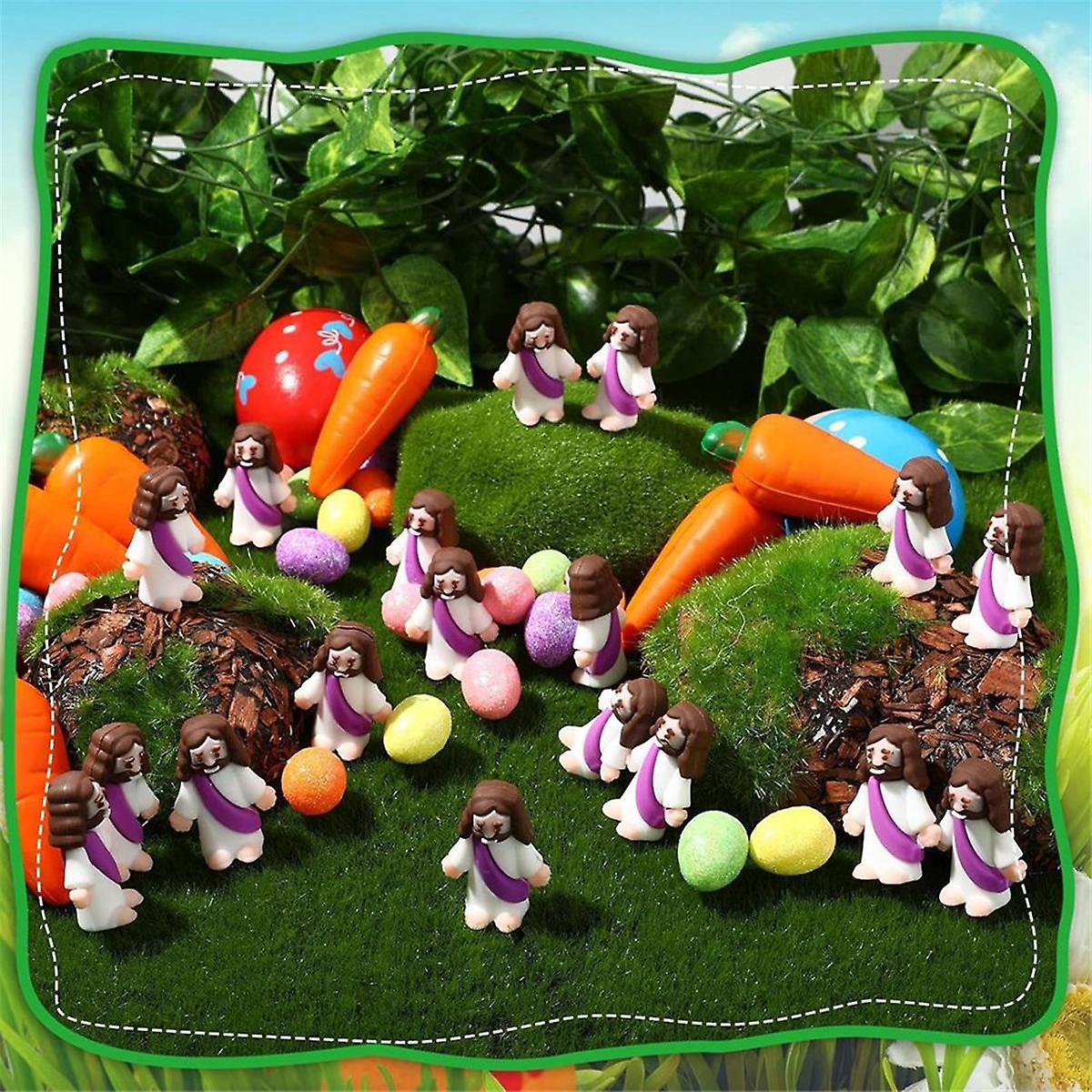 36PCS Mini Jesus Figurine Easter Decorations Jesus Toys Baby Jesus ...