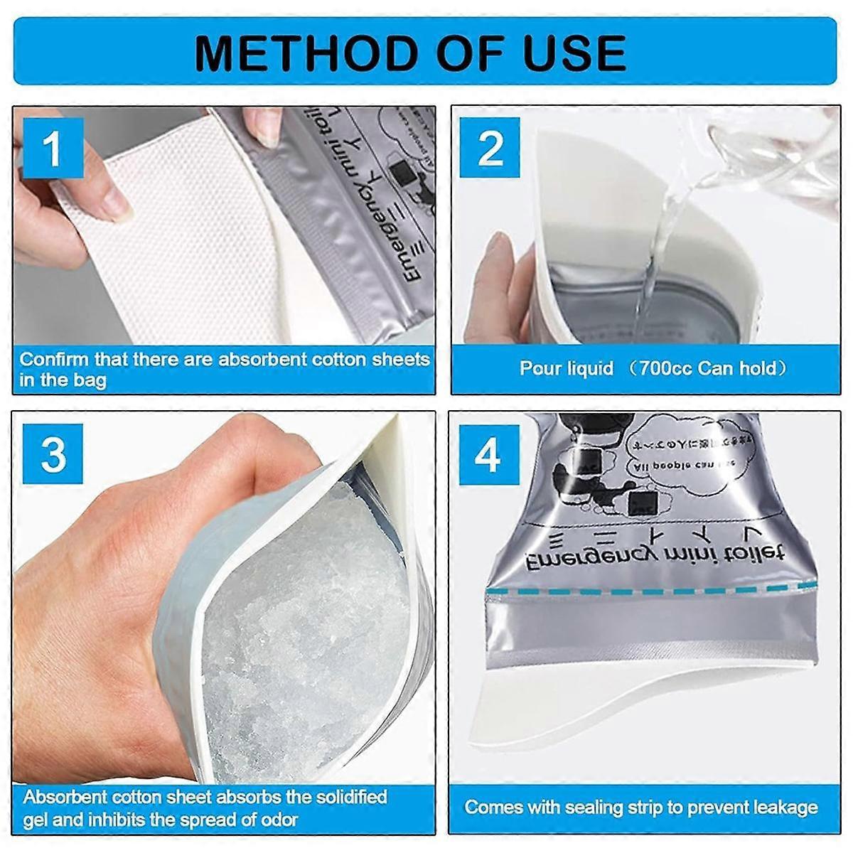 Disposable Emergency Urinal Bag,12Pack Portable Camping Pee Bags ...