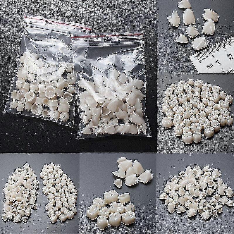 115pcs Resin Dental Temporary Crown Anterior Front & Back Tooth Molar ...