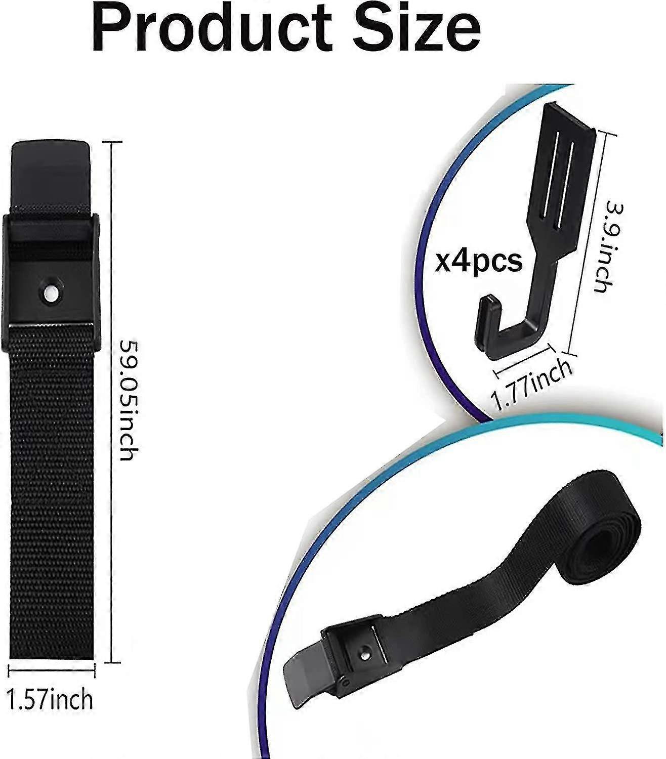 Treestand Strap Hangers With 4 Hooks, Outdoor Tree Stand Bow Gear ...