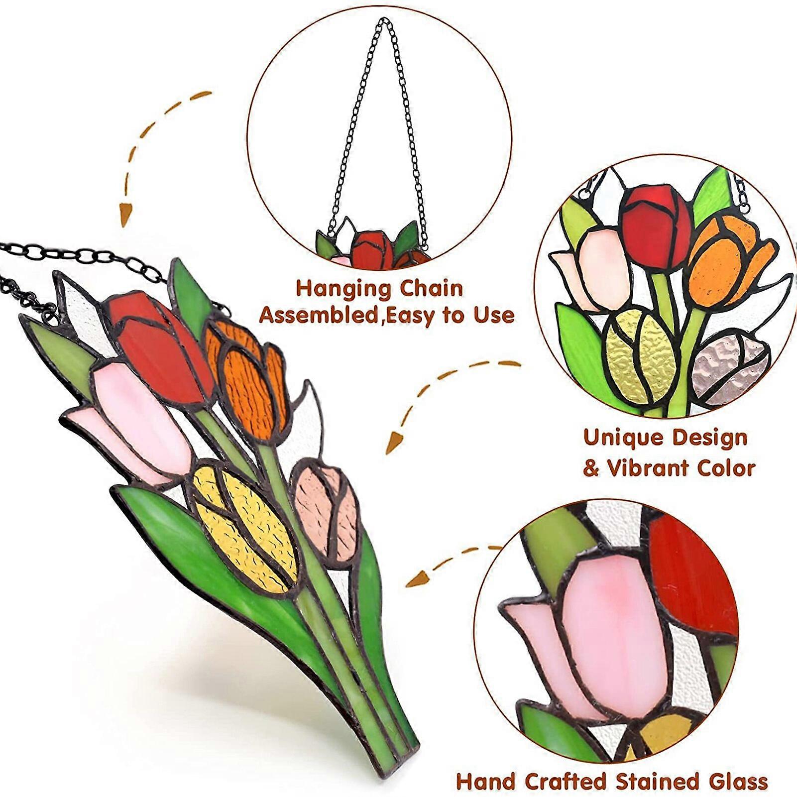 Stained Glass Window Hangings Tulip Stained Glass Window Hangings ...