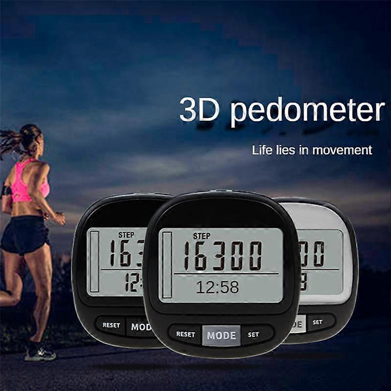3D Pedometer for Walking with Clip and Strap,Calorie Counter, Memory ...