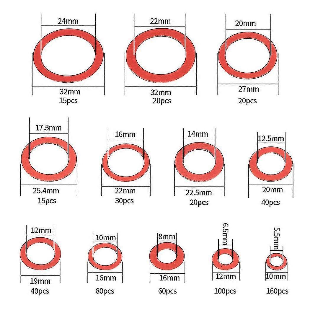 600pcs fiber wasmachine assor assor kit 12 formaat rood staal papier ...