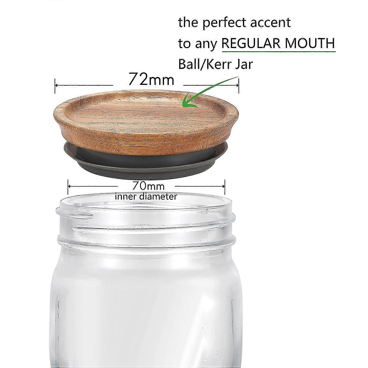 6 Pack Wide Mouth Wooden Storage Lids Set,wooden Lids For Ball,kerr ...