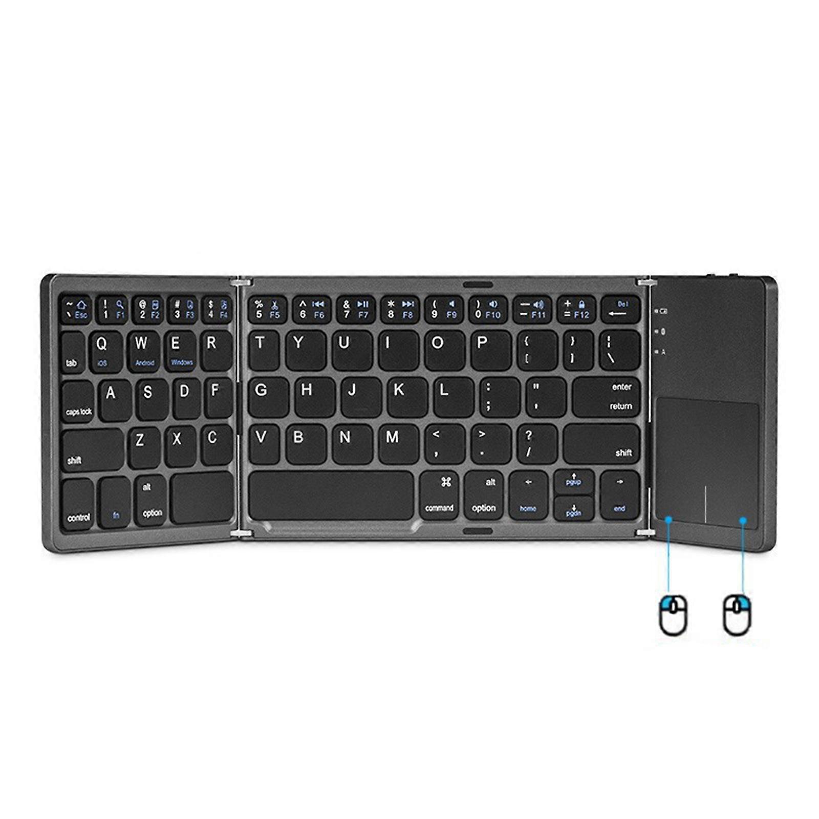 Foldable Bluetooth Keyboard - B033S Pressable Touchpad | Fruugo UK