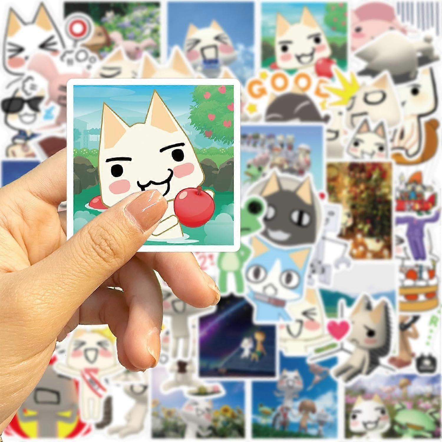 50pcs Inoue Toro Cute Stickers Kawaii Cat Characters Vinyl Graffiti ...