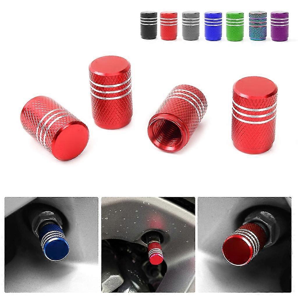 Car Tire Valve Stem Caps 4 Pcs Air Caps Cover Aluminum Alloy For Model ...