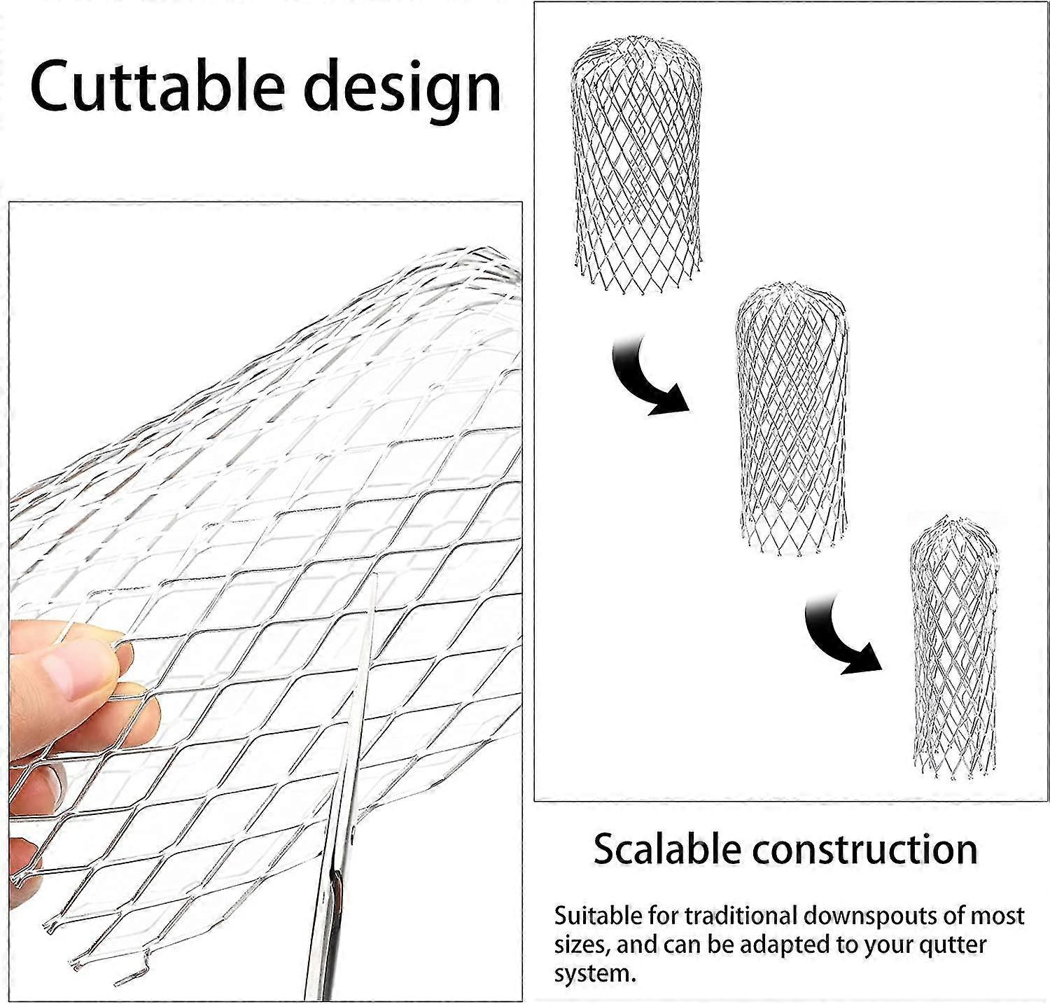 4 Pack Aluminum Gutter Guards Expandable Filter Strainer Metal Gutter ...