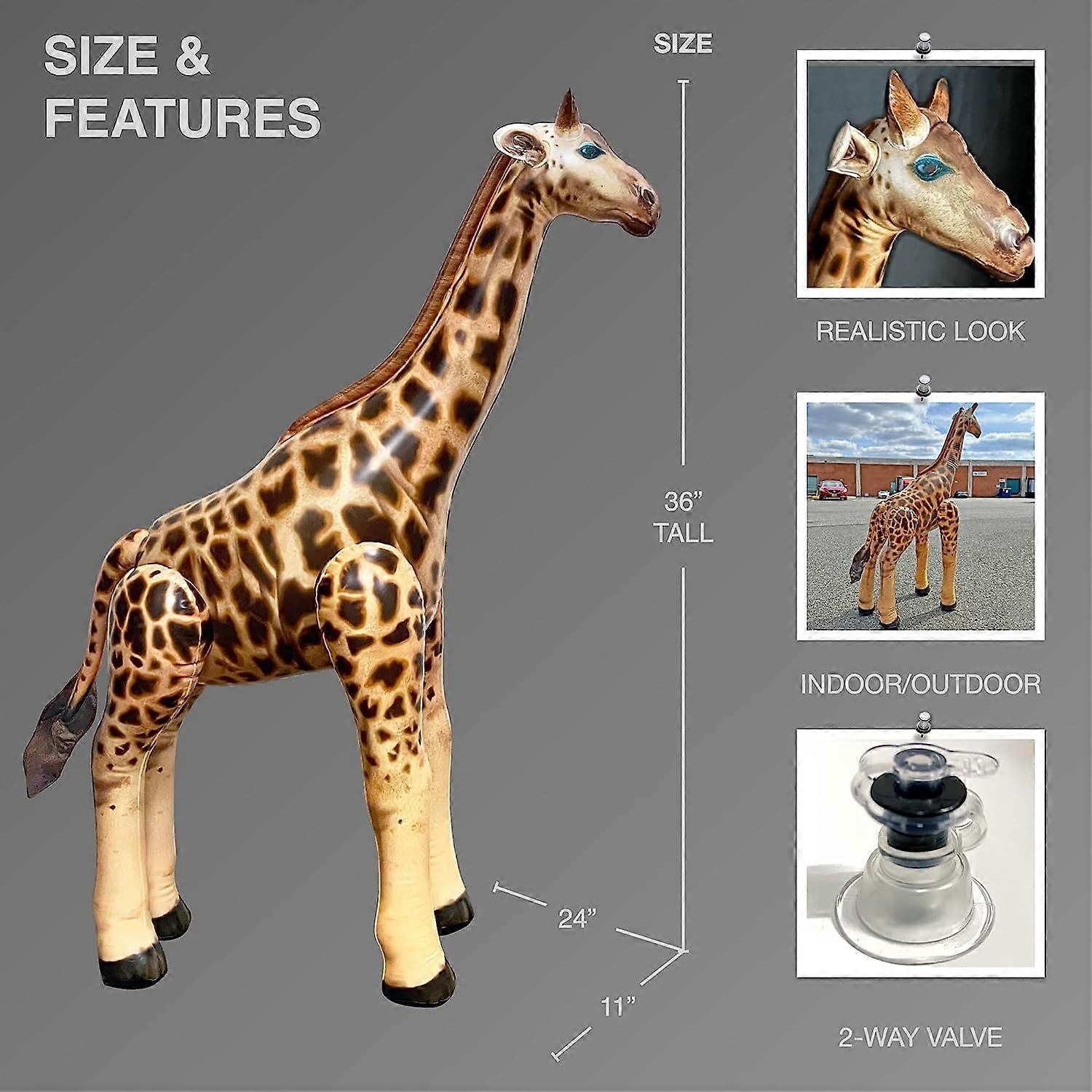 nflatable Giraffe Animals, 36" Tall Stuffed Animals Pool Party ...
