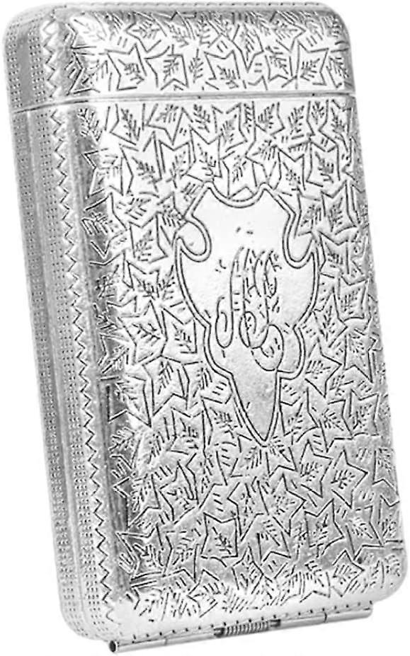 Metal cigarette case holds 14 cigarette case tobacco storage pockets ...