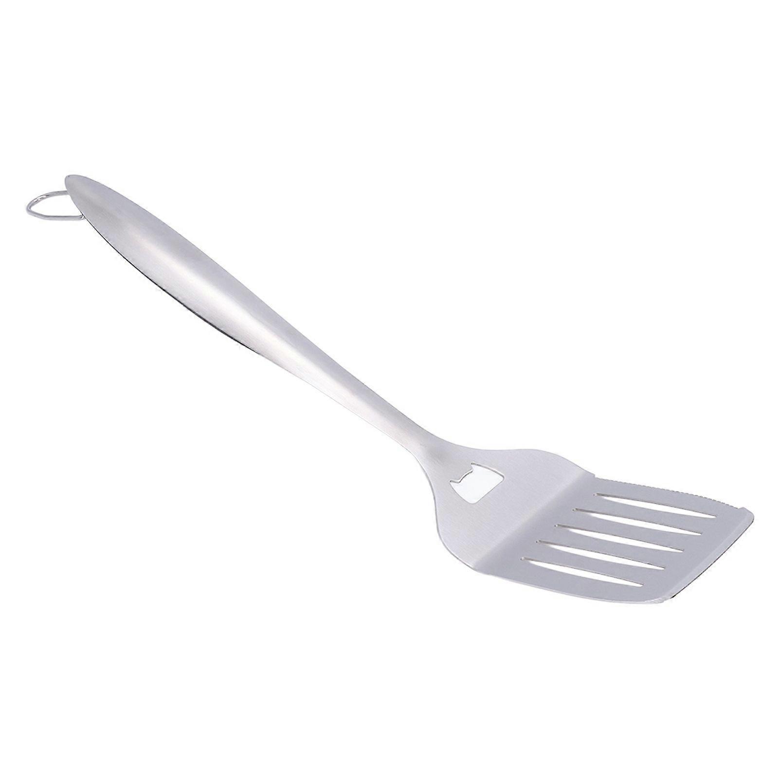 Stainless Steel Frying Spatula Silver Slotted Turner Portable Cooking ...