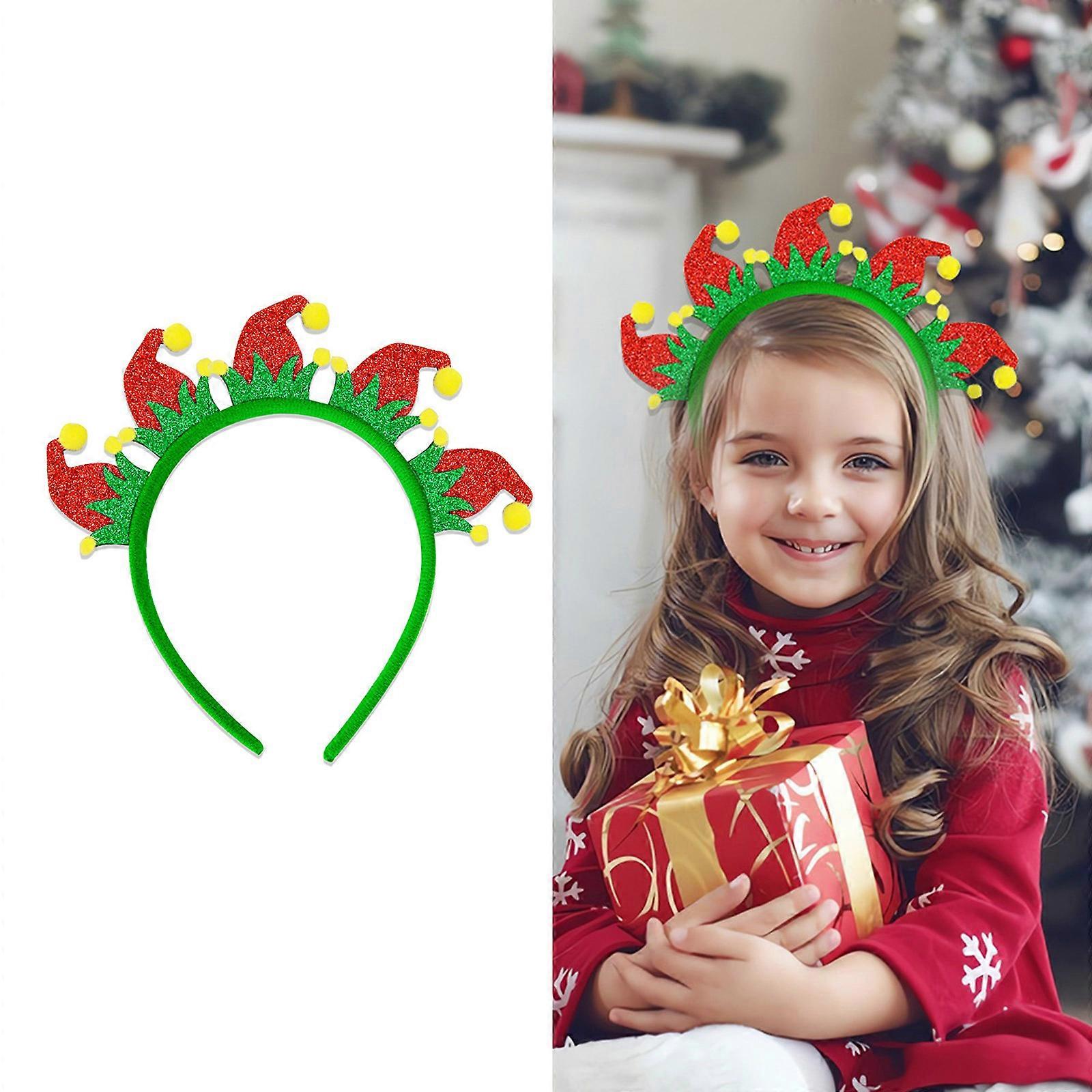 Shining Christmas Theme Headband Christmas Decorative Hairhoop New Year ...