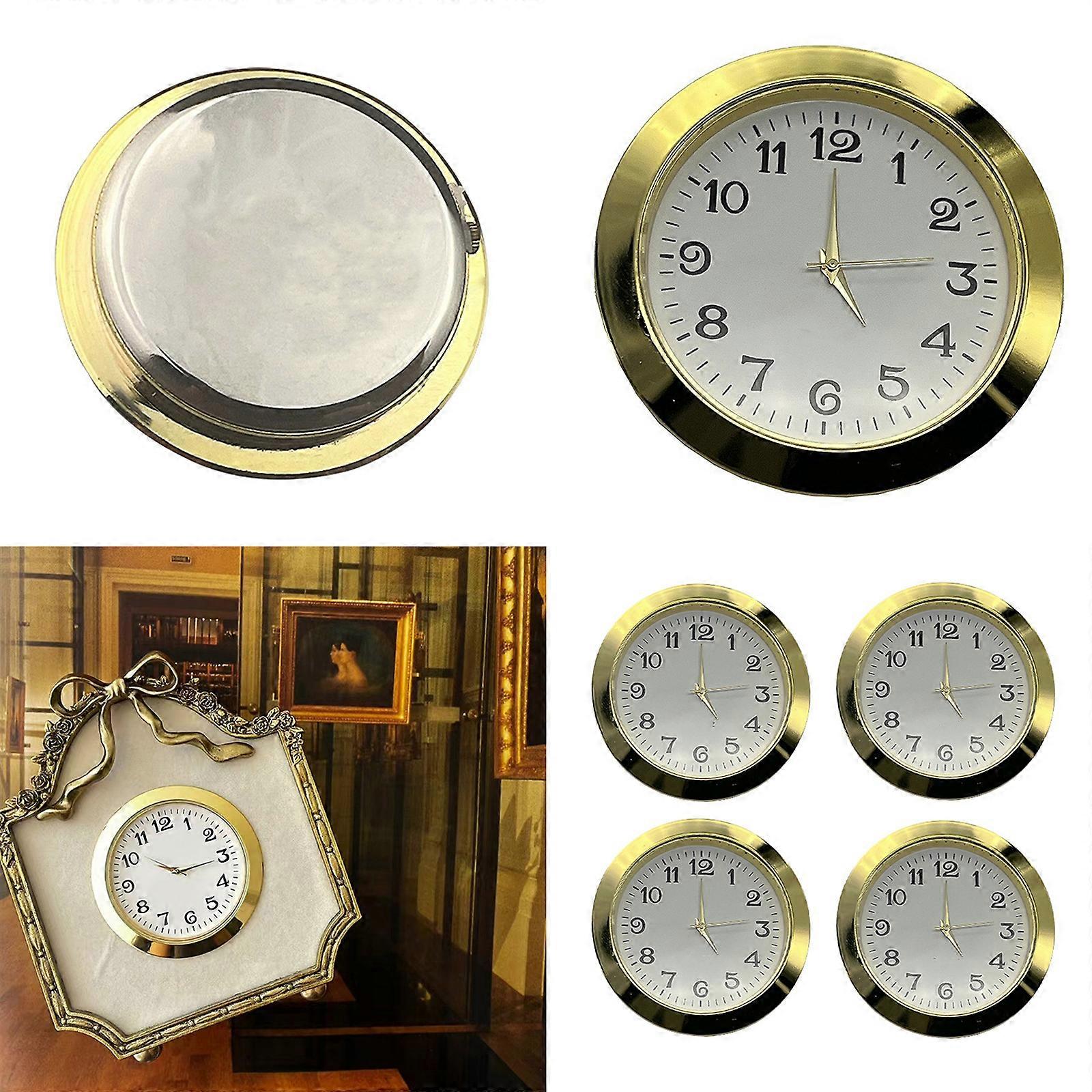Set of 4 55mm Quartzs Clock Face Insert Inlaid with Arabic and Roman ...