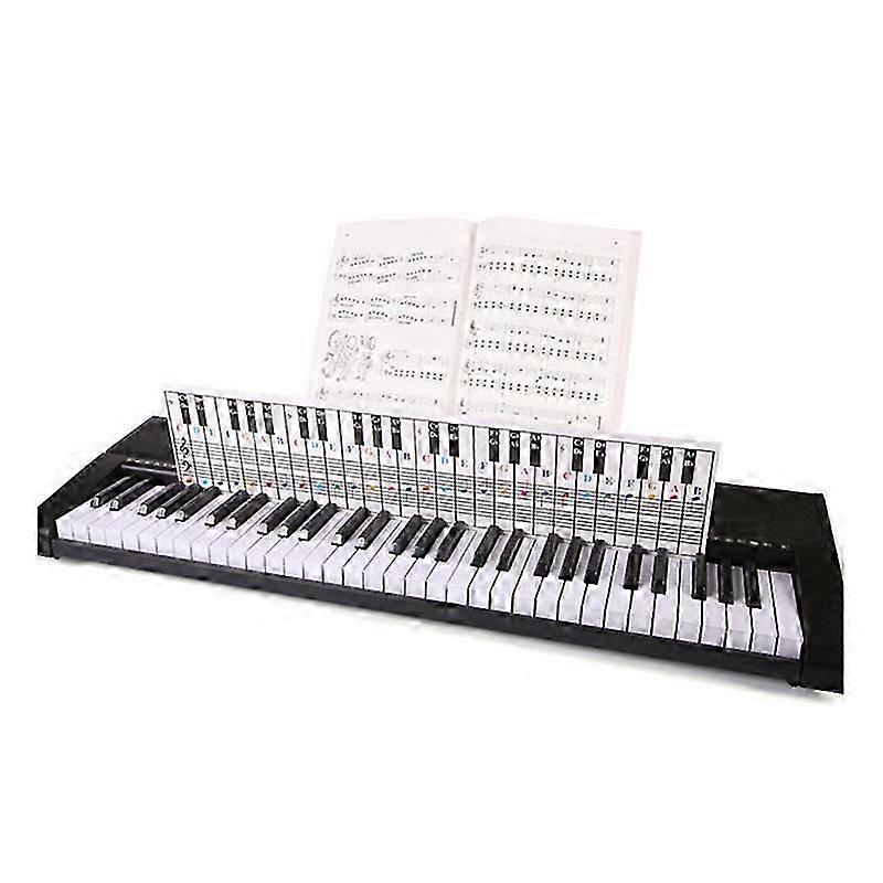 61Keys 88 Keys Piano Keyboard Reference Chart Five Line Piano Reference ...