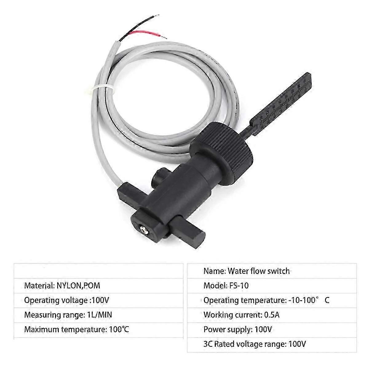 Water Flow Switch FS-10 100V High Precision Level Sensor | Fruugo UK