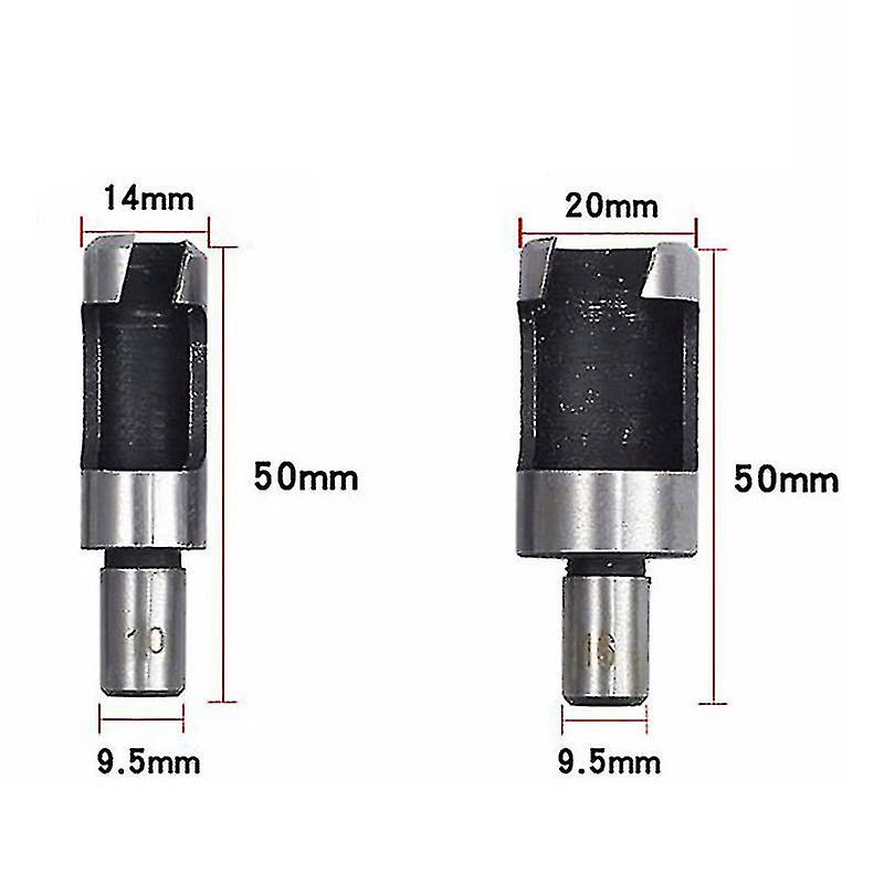 14 Pcs Wood Plug Hole Cutter Chamfered Plug Cutter Drill Bits Five-slot ...