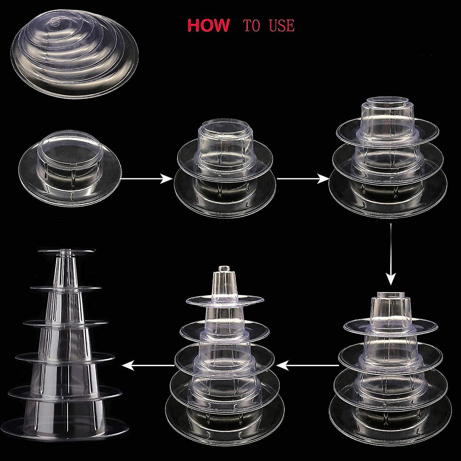 6 Tiers Round Macaron Tower Stand Cake Stand Cake Display Rack For ...