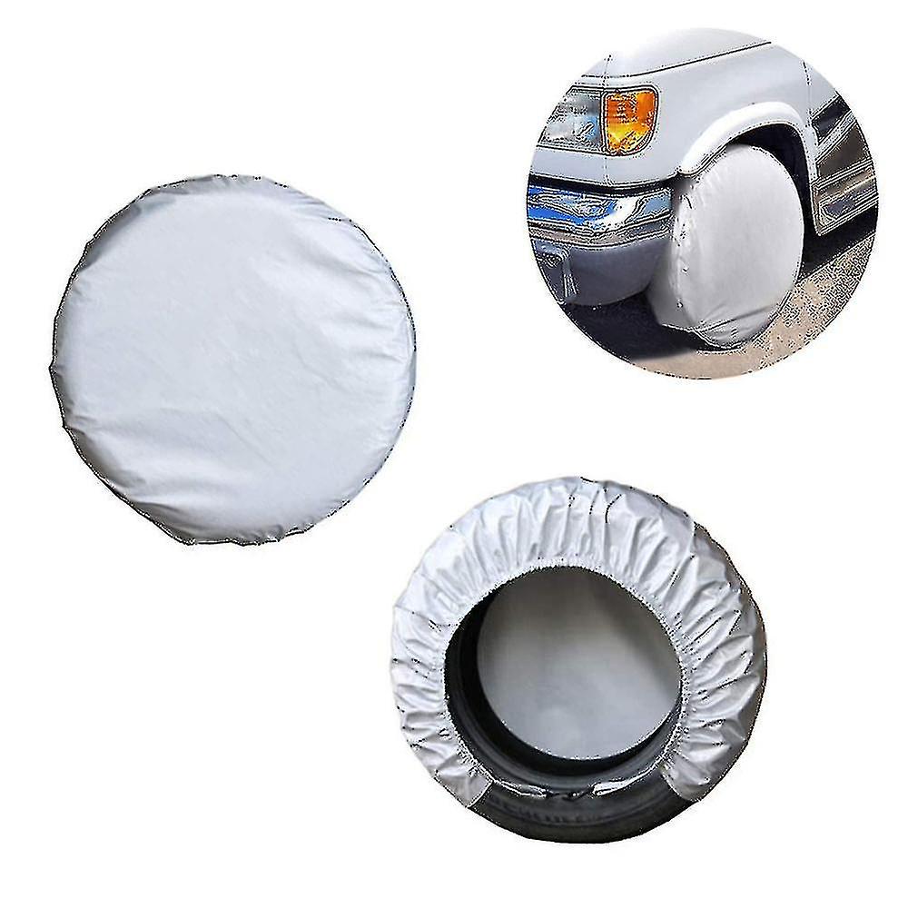 Tire Covers 4 Pieces Universal Tire Cover Sun Protection Wheel Guard ...