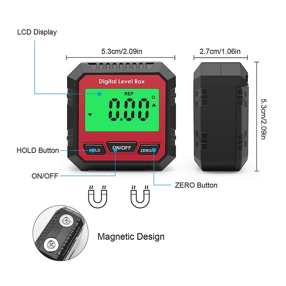 Digital Level Angle Measurer with Magnetic Base Heavy Duty Angle Slope ...