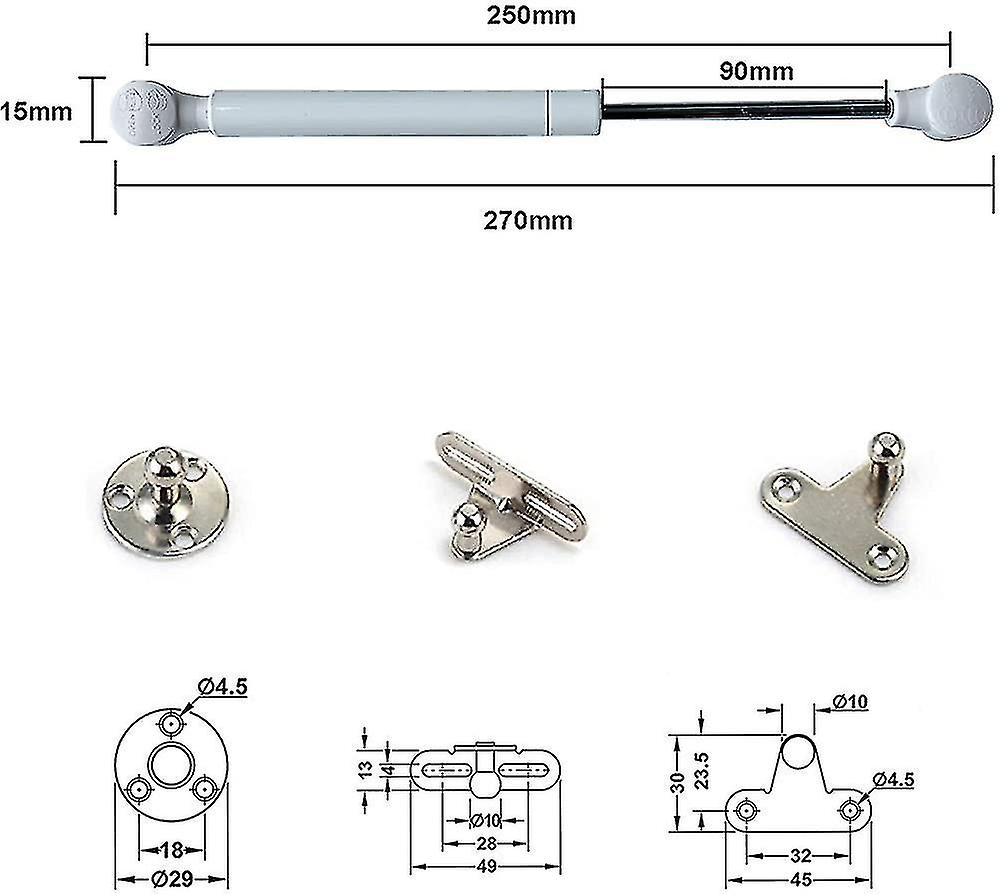 Kitchen Cabinet Door 80n Gas Spring Lifting Gas Springs Stay Hinge ...