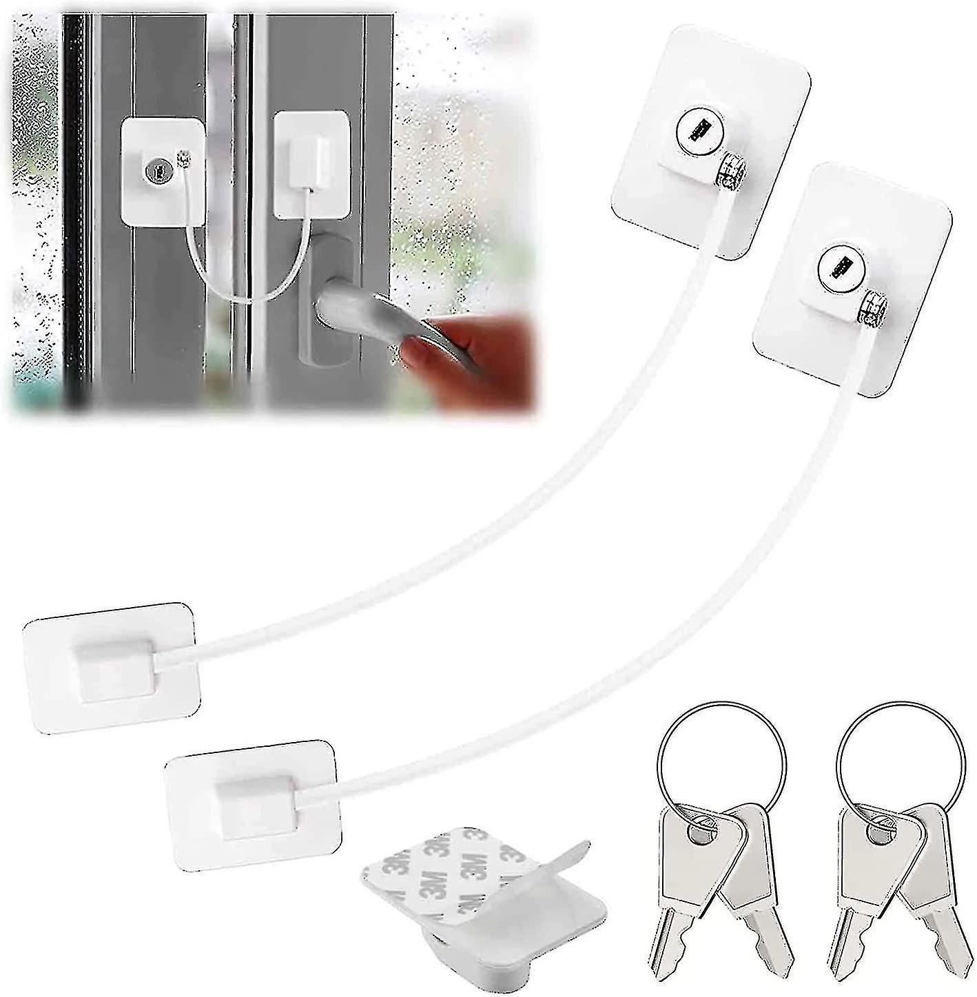 2pcs Window Restrictor Locks, Self Adhesive Upvc Child Safety Security ...