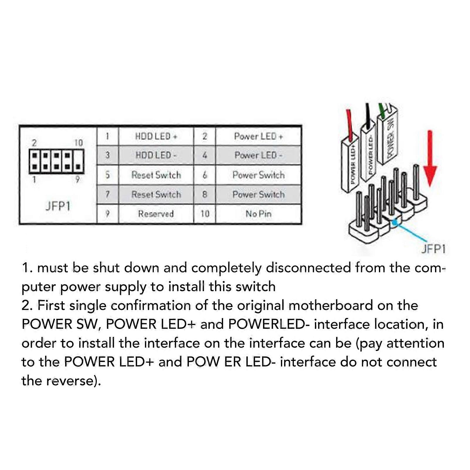 PC Power Button Extension External Flexibility PC Power Switch Power ...