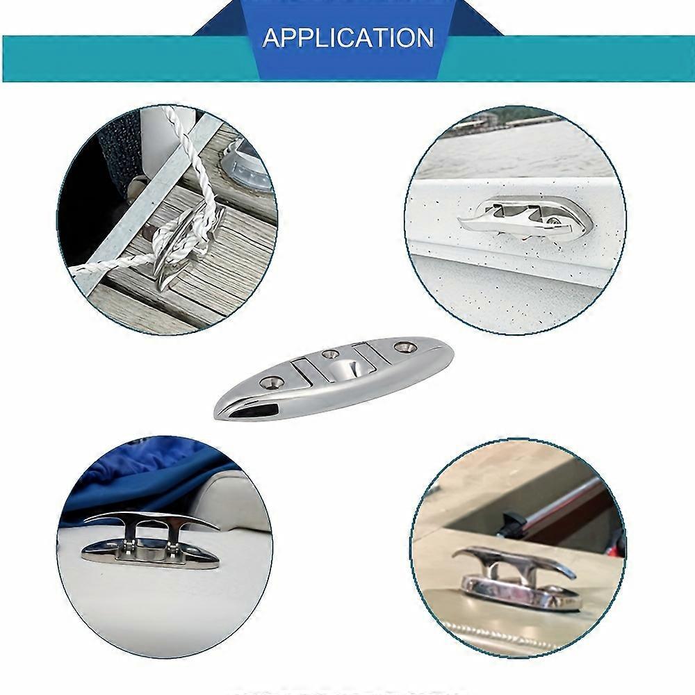 2 Pack Boat Cleat Marine Folding Cleats, 316 Stainless Steel Flip Up ...