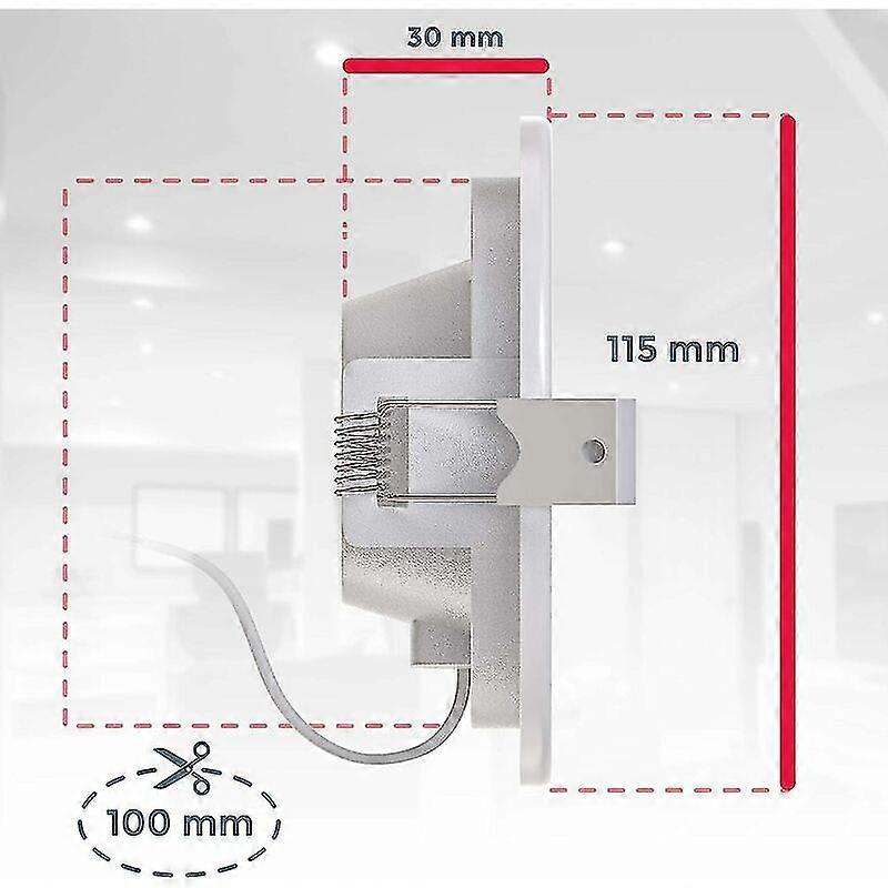 set of 3 special recessed spotlights for bathrooms IP44, protected ...