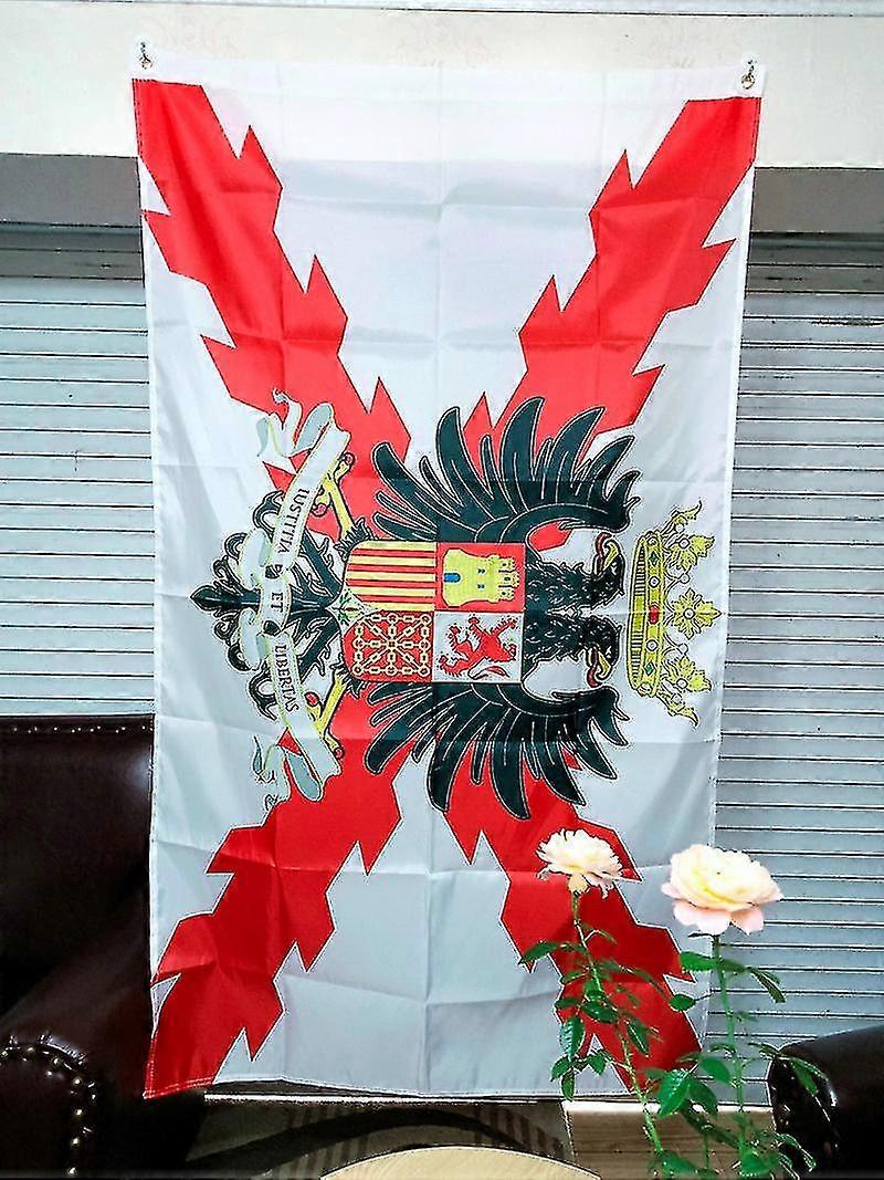 Custom Flag Cross of Burgundy with emblem Spain flag 90X150cm Spanish ...