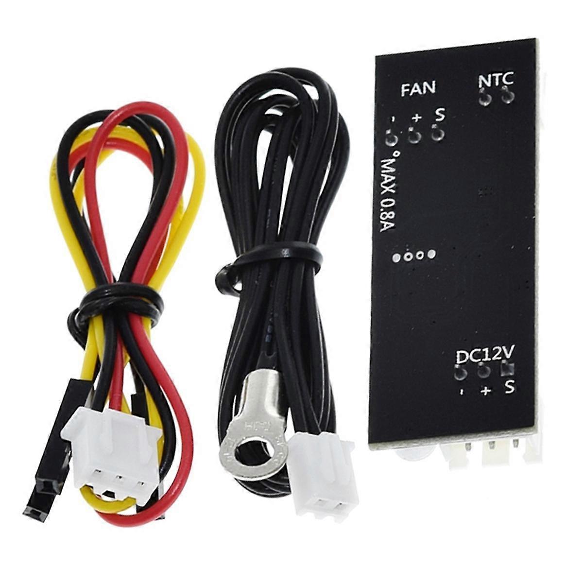 Single 12V 0.8A DC PWM 2-3 Wire Fan Temperature Control Speed Controller Chassis Computer Noise ...