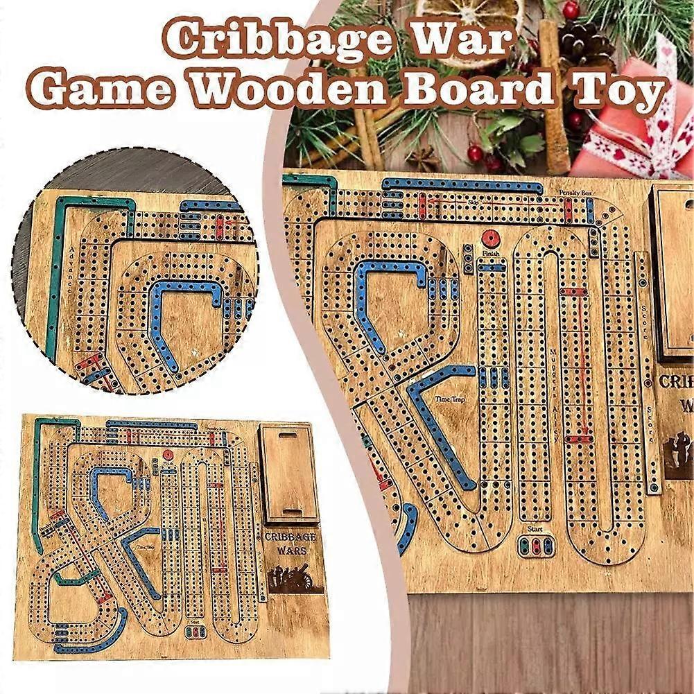 Cribbage Wars Board Game,2024new Wooden Cribbage Board Game Set | Fruugo AU