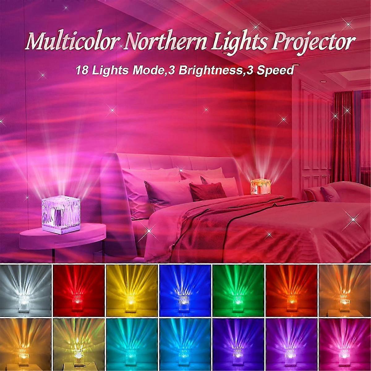 Northern Lights Aurora Projector Light,18 Colors Lighting Galaxy ...