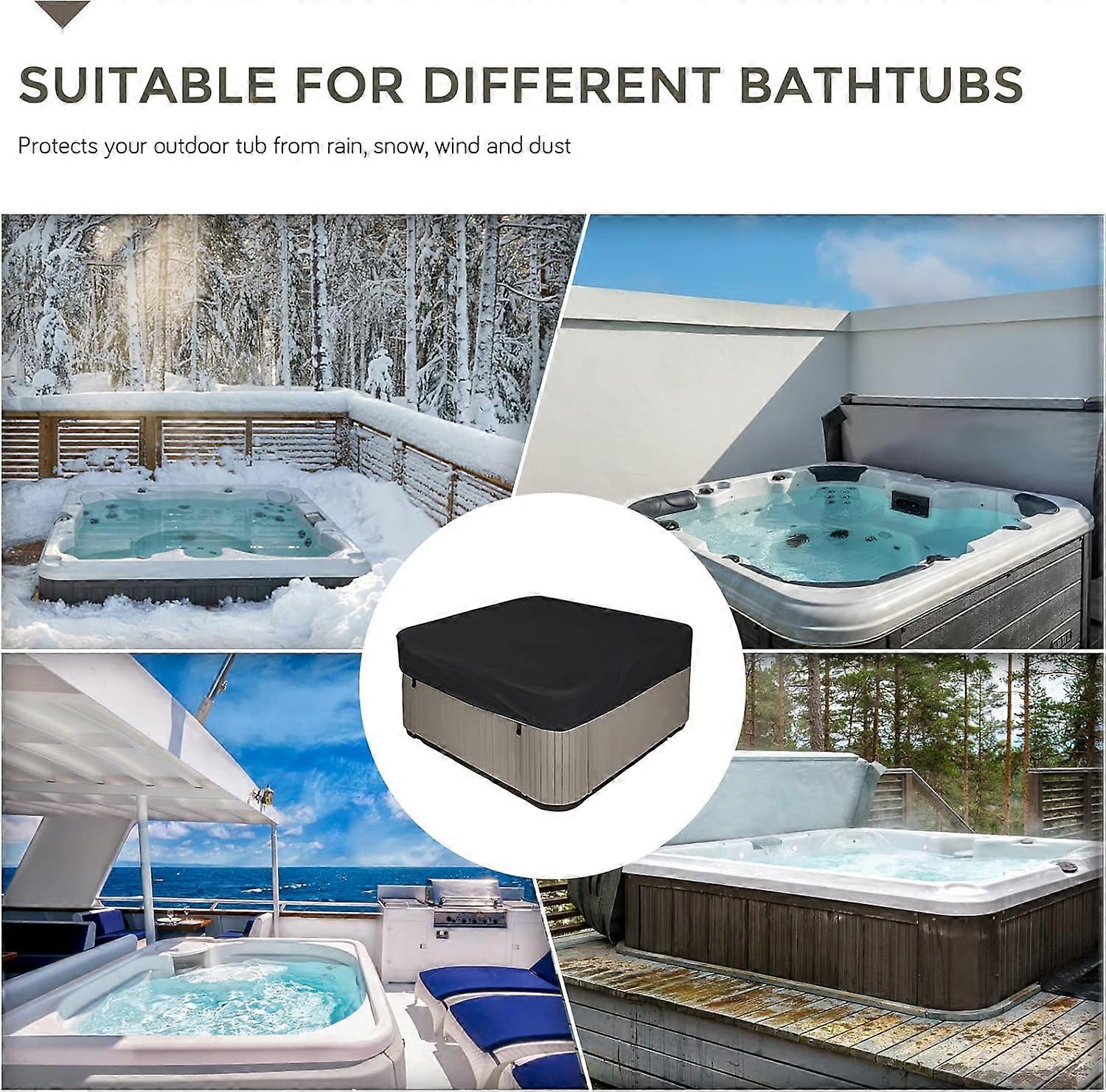 trevlig fyrkantig badtunna lock trädgård badtunna spa lock ersättning ...