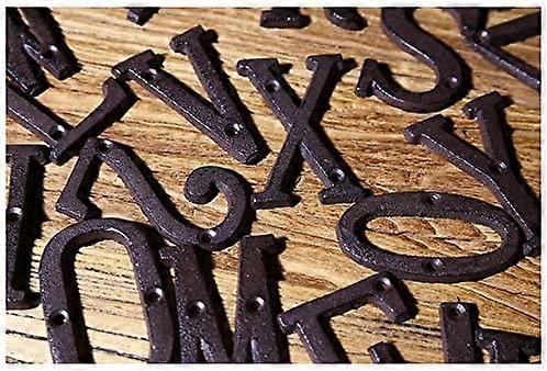 Dekorativ gjutjärn metall alfabet lista adress namn tecken bokstav ...