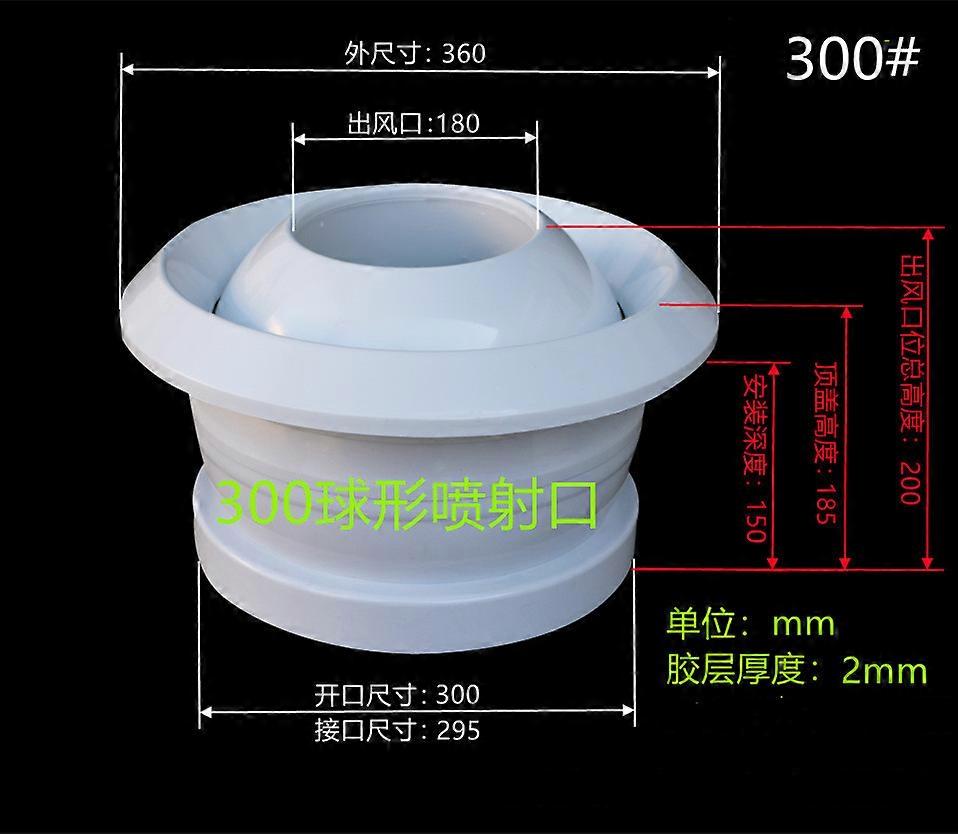 ABS Circular Jet Spherical Nozzle Air Vent for Airport Station Central ...