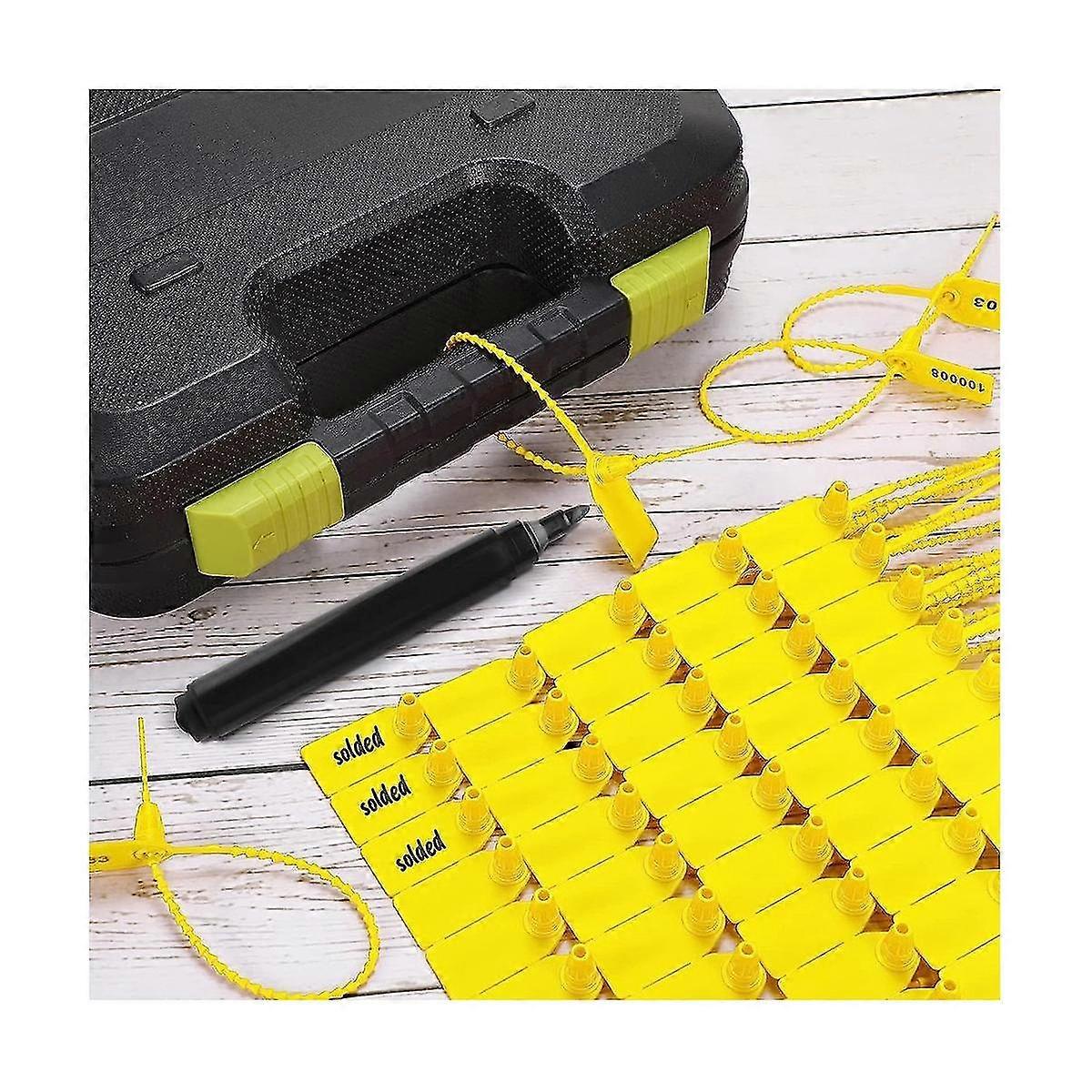 1000 Pcs Plastic Tamper Seals Tags Security Tags Seals Safety Numbered ...