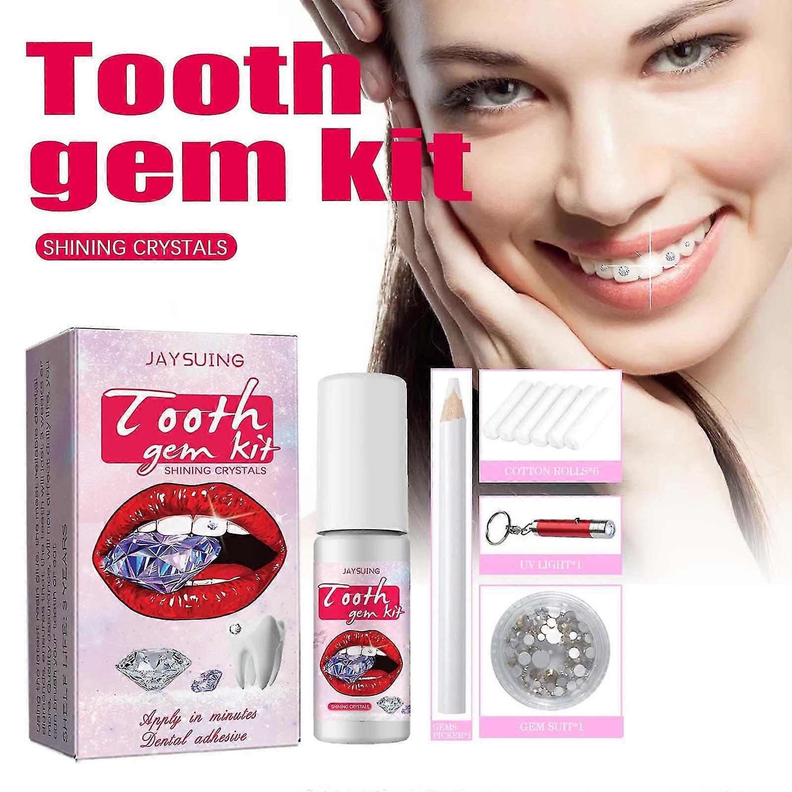 Jaysuing Teeth Gem Kit Tooth Jewelry Shiny Stickers Hot Girl Jewelry ...